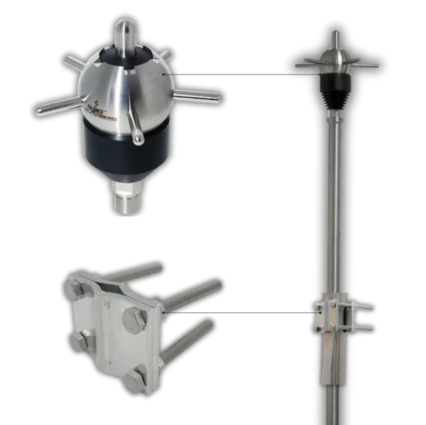 Kit IONIFLASH MACH® NG 25 µs + Hampe de 2 m en inox 304L + 1 collier de ...