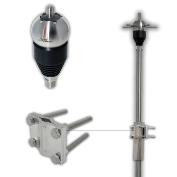 Kit IONIFLASH MACH® NG 30 µs + Hampe de 2 m en inox 304L + 1 collier de ...